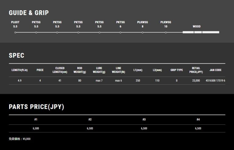【インプレ】テイルウォーク トラウティアフェリーク C49L/G-P4【前半グラスのハイブリッドマルチピース】 | lurecafe